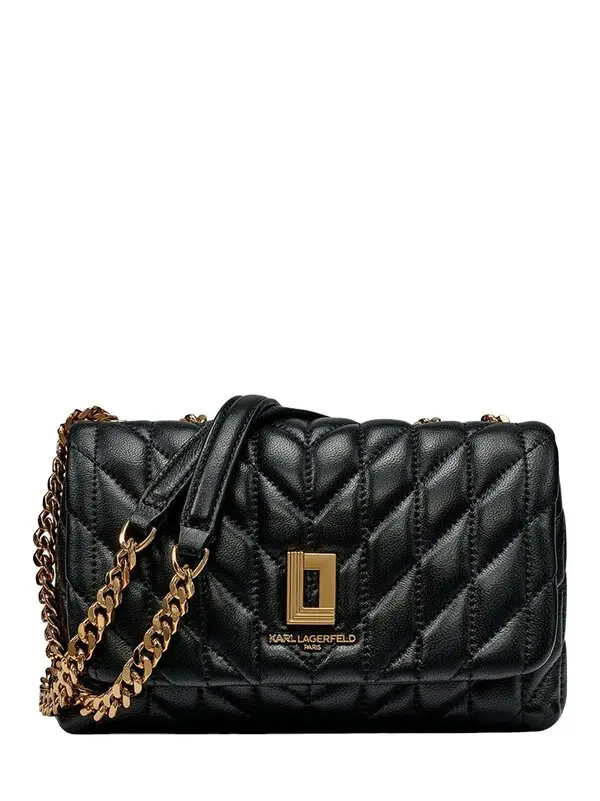 Karl Lagerfeld Paris Lafayette Small Crossbody Bag - Black/gold