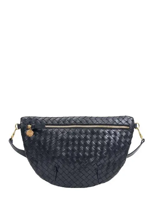 Clare V. Medium Grande Fanny Woven Leather Belt Bag - Twilight
