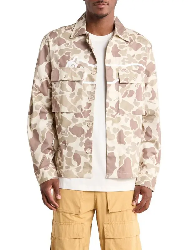 ICECREAM Print Field Shacket - Camo