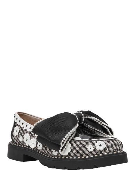 Betsey Johnson Hurley Gingham Loafer - Black/white Gingham