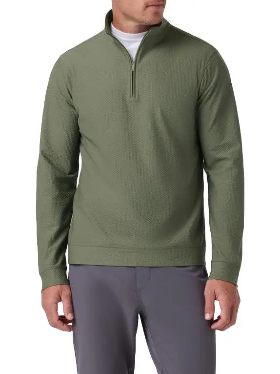 Mizzen+main Easton Quarter Zip Sweater - Olive