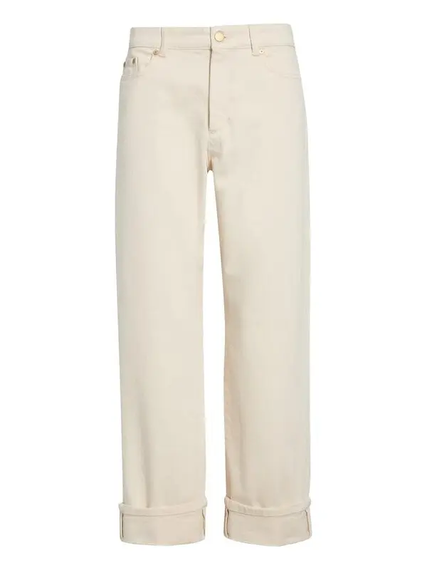 Max Mara Virna Straight Leg Jeans - Natural