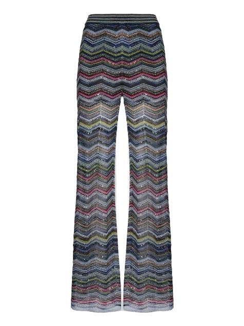 Missoni Chevron Palazzo Trousers With Sequins - Multicoloured