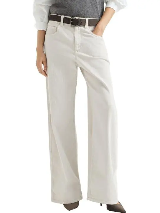Brunello Cucinelli Loose Barrel Trousers - Panama
