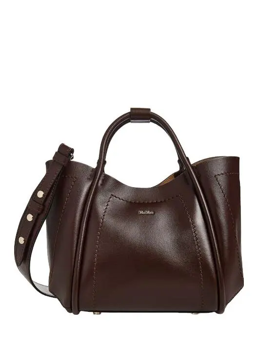 Max Mara Marin Extra Small Leather Crossbody Bag - Brown