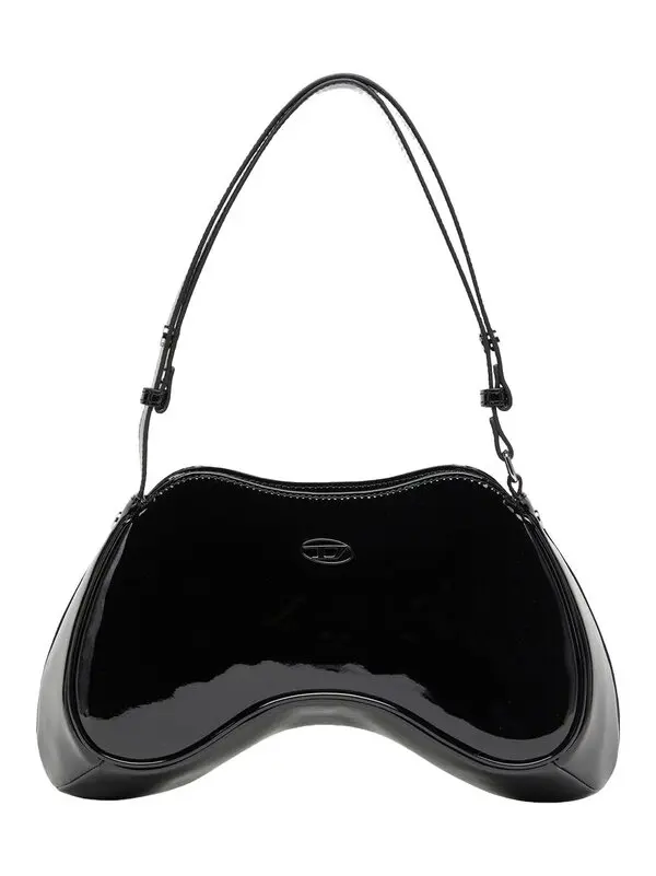 DIESEL® Play Play Faux Leather Shoulder Bag - Black