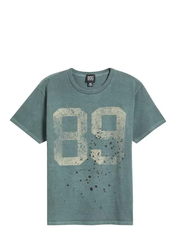 BDG URBAN OUTFITTERS 89 Paint Splat Graphic T-shirt - Turquoise