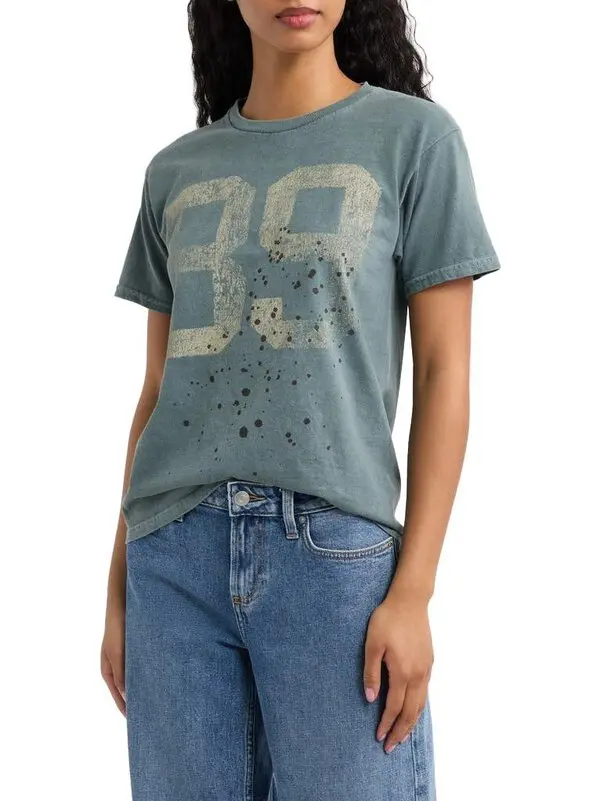 BDG URBAN OUTFITTERS Bdg 89 Paint Splatter Graphic T-shirt - Turquoise