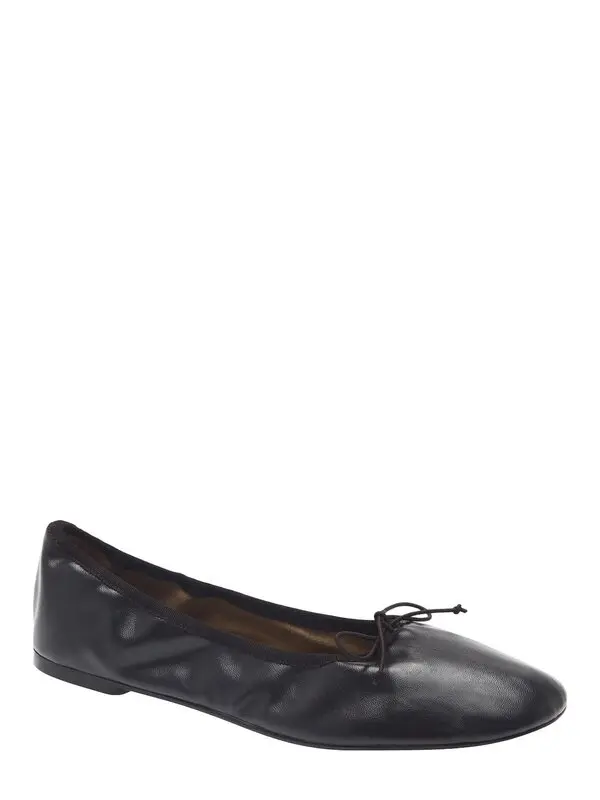 Mango Rio Faux Leather Ballet Flat - Chocolate