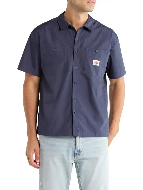 Brixton Trademark Short Sleeve Button Up Shirt - Wanav