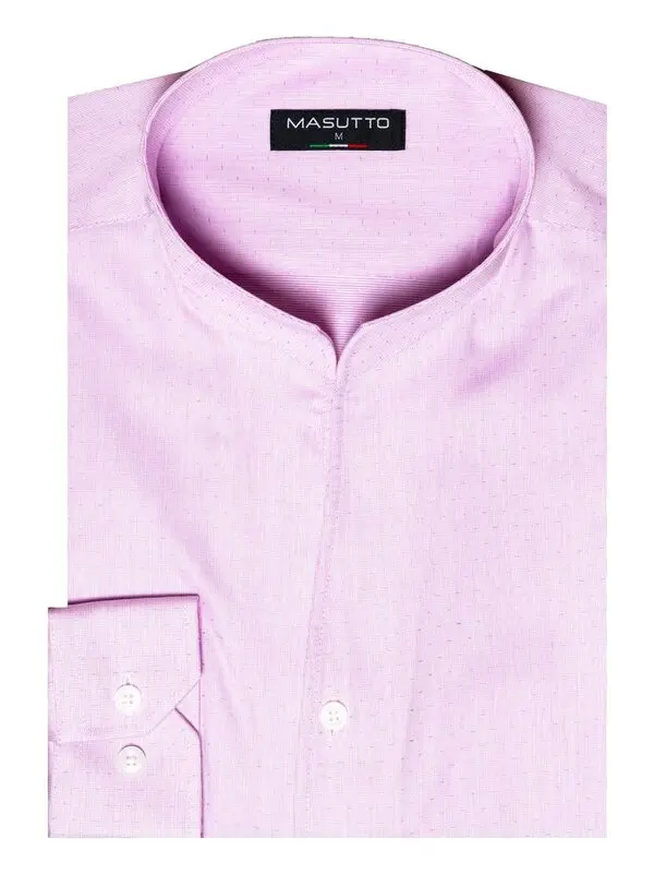 MASUTTO Charlote Tulip Stand Up Collar Long Sleeve Shirt - Lavander