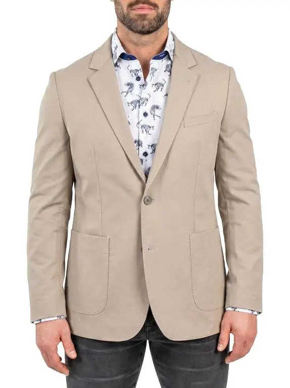 MACEOO Descartes Unconstructed Two-button Sport Coat - Beige