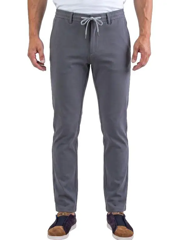 MACEOO Drawstring Stretch Trousers - Grey