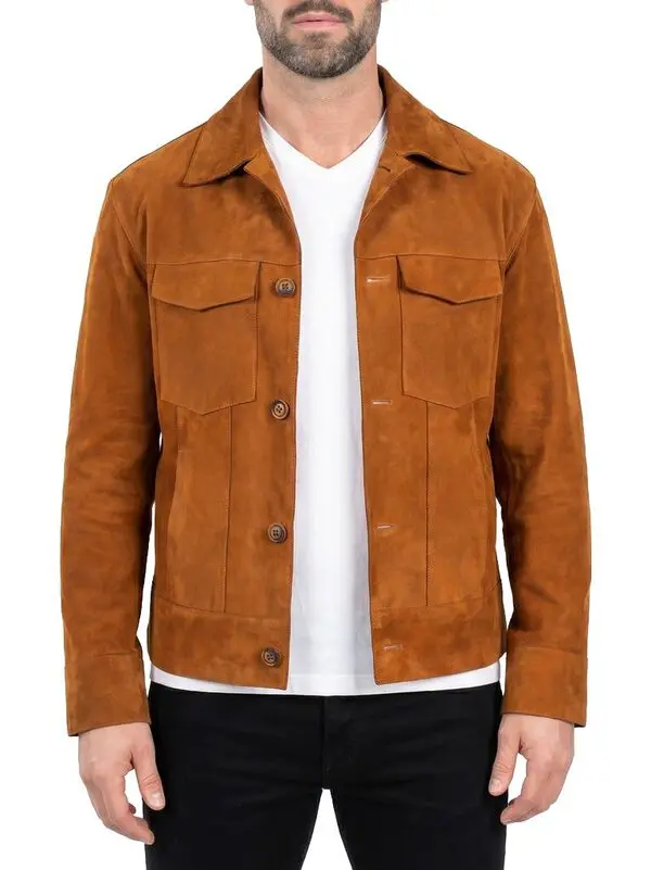 MACEOO Captain Leather Jacket - Brown