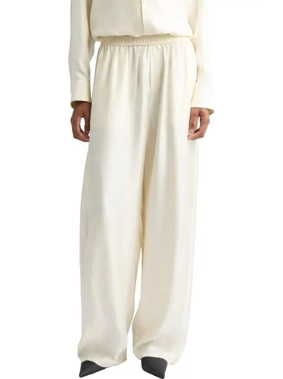 Alexander Wang Silk Track Pants - Ivory