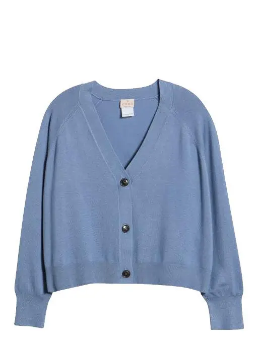 EMME V-neck Button-front Cardigan - Hydrangea
