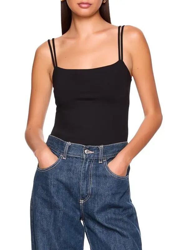 Susana Monaco Double String Tank - Black