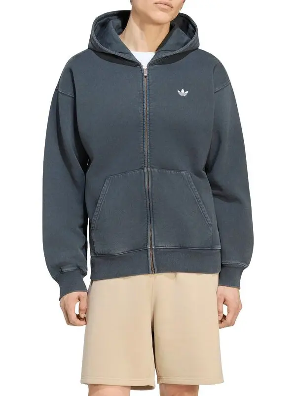 Adidas Essentials Loose Full Zip Hoodie - Black