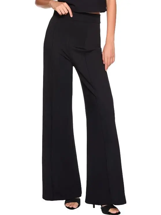 Susana Monaco Flare Leg Seamed Pants - Black