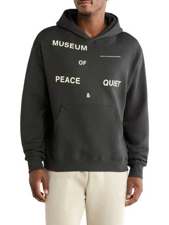MUSEUM OF PEACE & QUIET Publishing Dept. Graphic Hoodie - Black