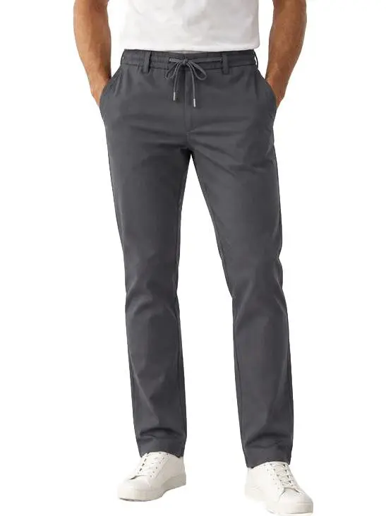MACEOO Drawstring Waist Performance Pants - Grey