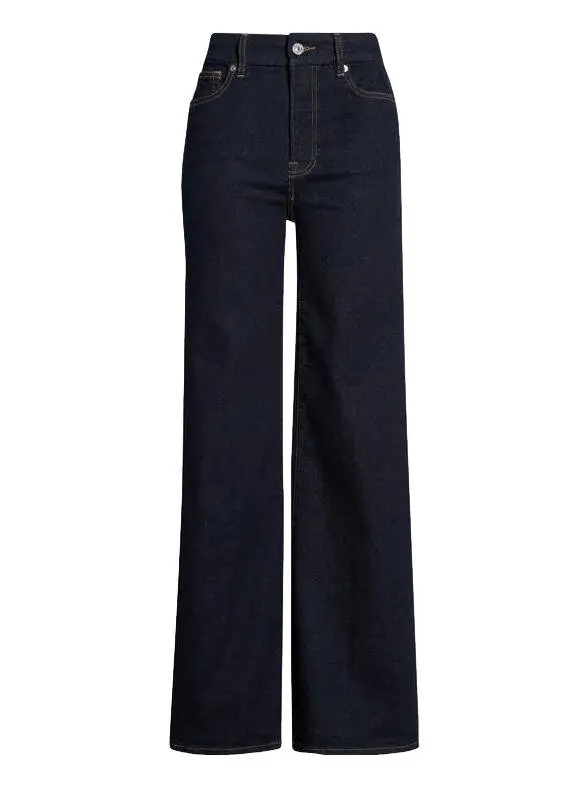 Good American Always Fits Slim Palazzo High Waist Wide Leg Jeans - Denethicblue04