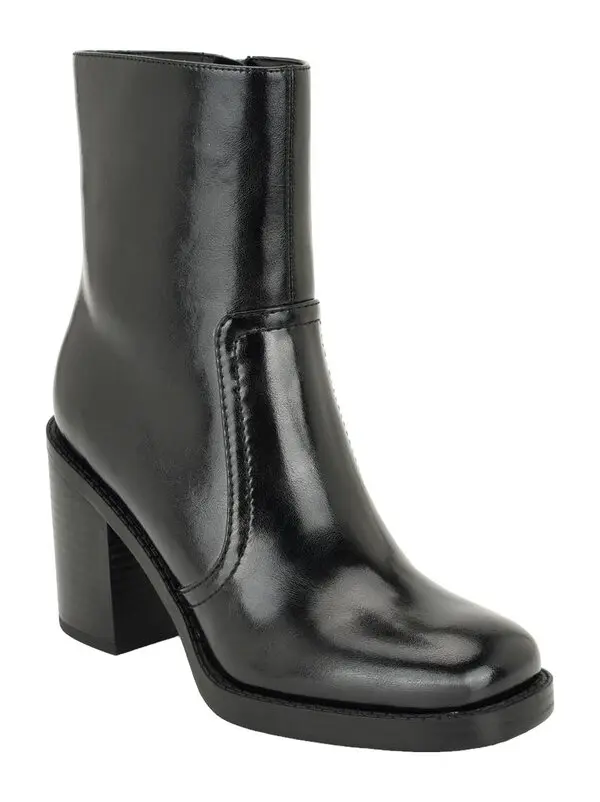 Nine West Boston Faux Leather Bootie - Blk01