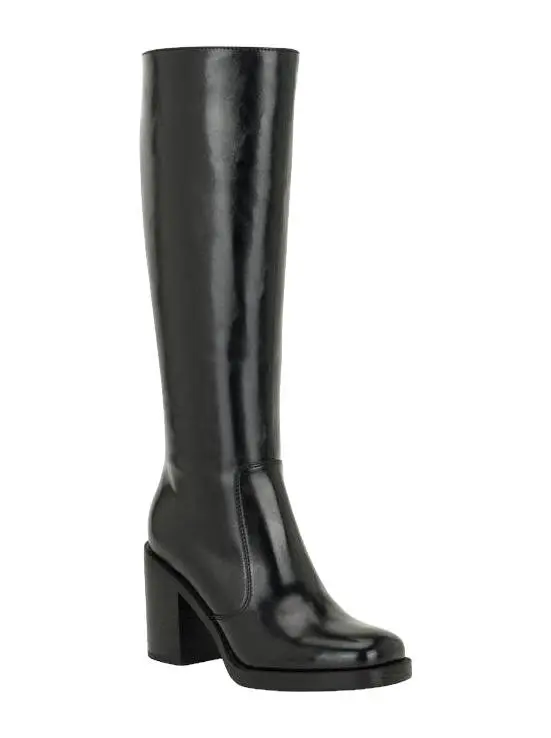 Nine West Balinda Faux Leather Knee High Boot - Black