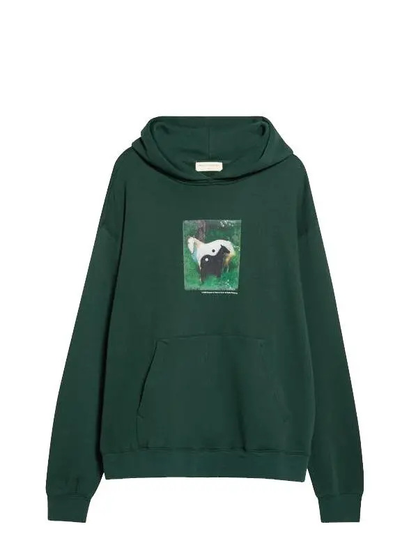 MUSEUM OF PEACE & QUIET Pasture Graphic Hoodie - Pine