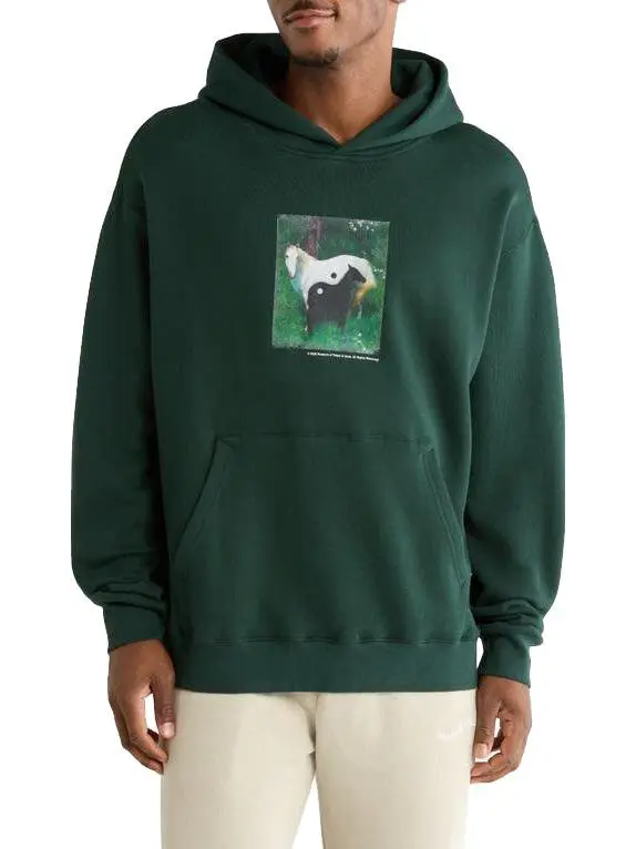 MUSEUM OF PEACE & QUIET Pasture Graphic Hoodie - Pine