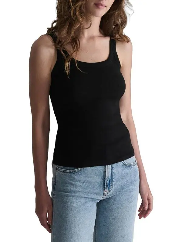 MAVI Frankie Rib Tank - Black