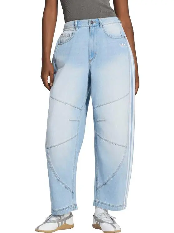 ADIDAS ORIGINALS Barrel Leg Jeans - Light Blue