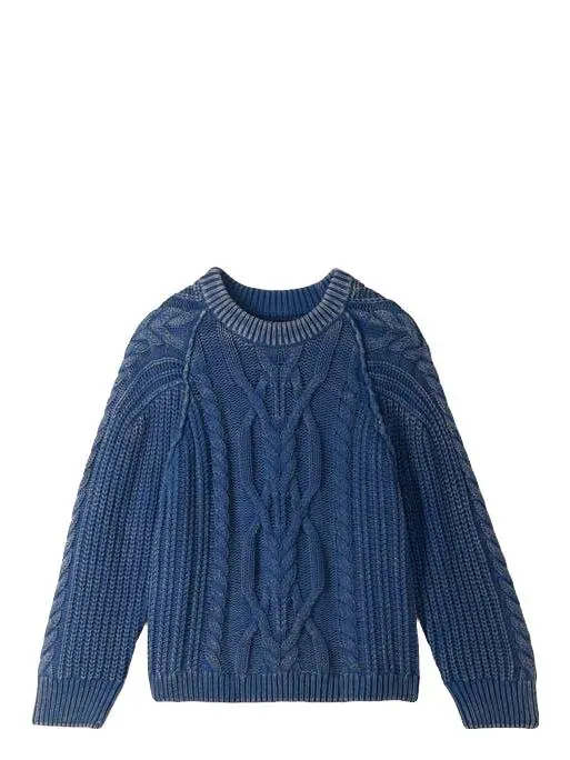 HATLEY Sami Chunky Cable Knit Cotton Sweater - Stellar