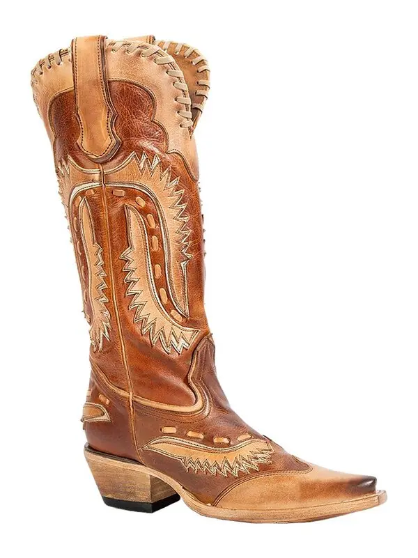 FREEBIRD Wayne Leather Western Boot - Cognac Multi