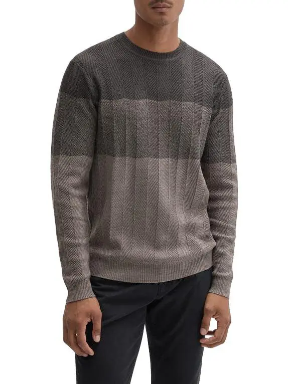 Robert Barakett Chevron Wool Blend Sweater - Espresso