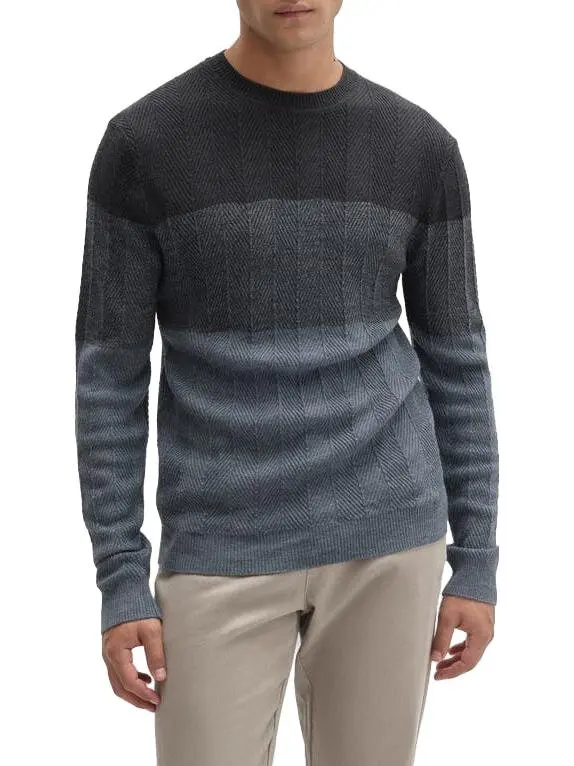 Robert Barakett Chevron Wool Blend Sweater - Slate