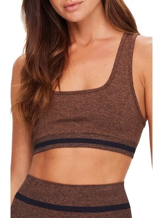 The Upside Jade Marled Seamless Low Impact Sports Bra - Brown