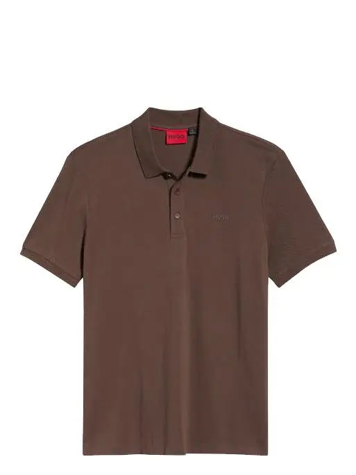 BOSS Donos Pima Cotton Polo - Brown