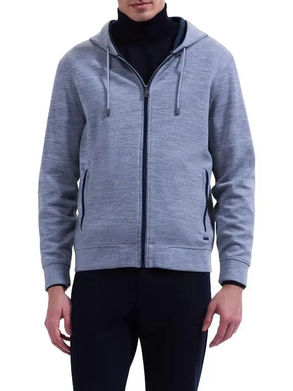 Bugatchi Full Zip Hoodie - Slate