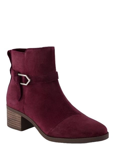 Toms Suede Ankle Bootie - Dark Red