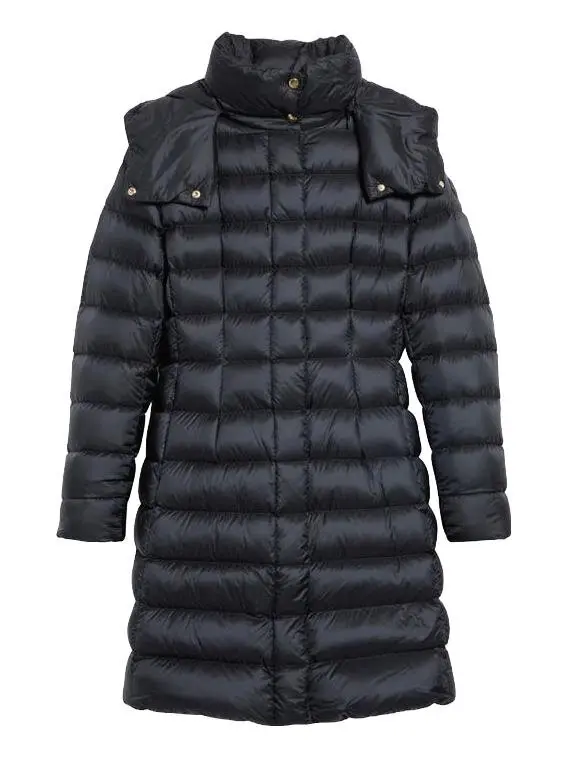 Moncler Hirmas Long Hooded Down Puffer Coat - Black