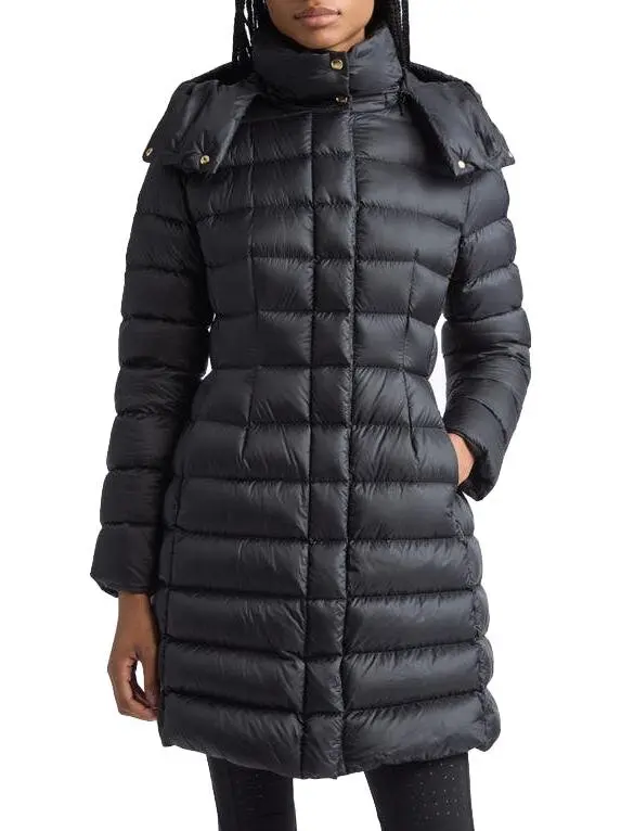 Moncler Hirmas Long Hooded Down Puffer Coat - Black