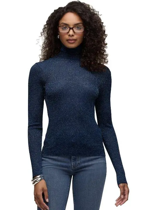 Hudson Jeans Tanya Turtleneck - Metallic Navy