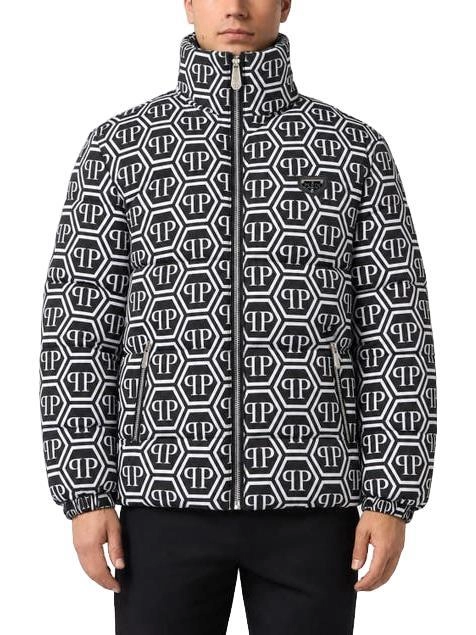 Philipp Plein Monogram Puffer Jacket - Black