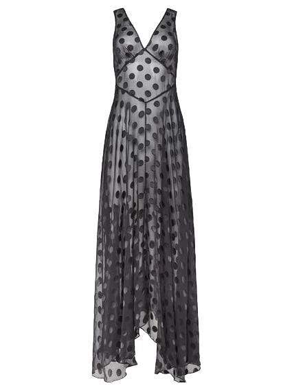 FLEUR DU MAL Silk Dot Gown - Black