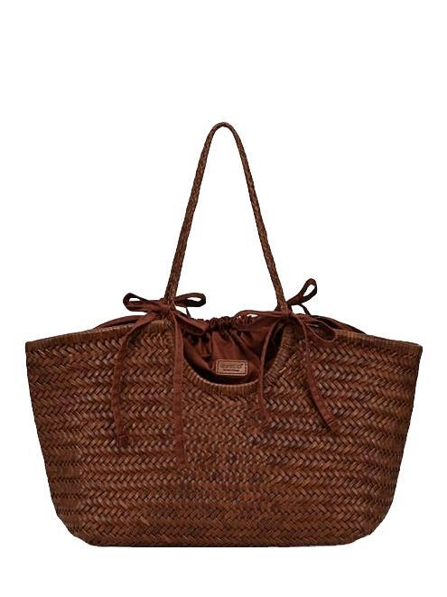 OLD TREND Reed Heritage Woven Leather Shopper - Brown