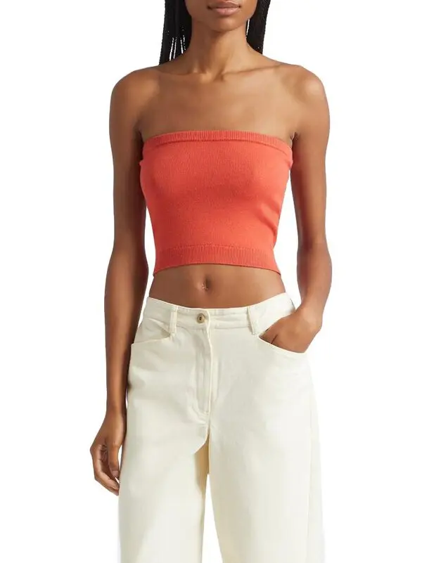 Posse Noah Strapless Cropped Top - Apple