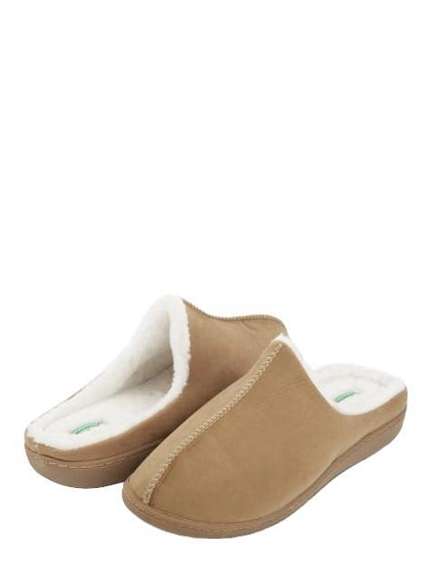 MIO MARINO Cuddles Memory Foam Faux Suede Mule Slippers - Tan