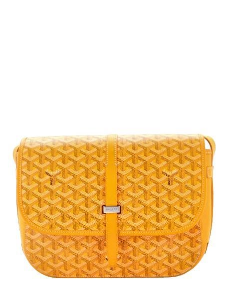 Goyard Belvedere Ii Messenger Bag Coated Canvas Mm - Yellow