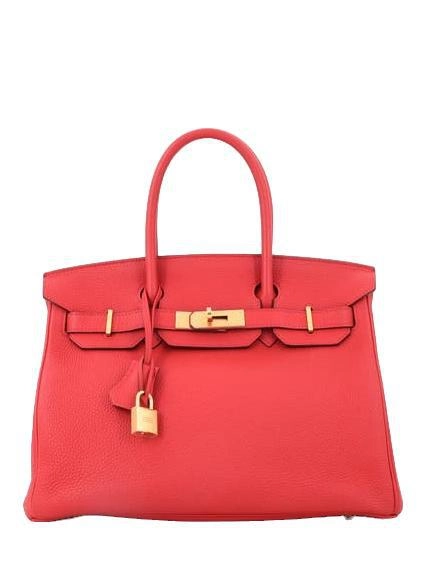 Hermès Birkin Handbag Togo With Gold Hardware 30 - Red